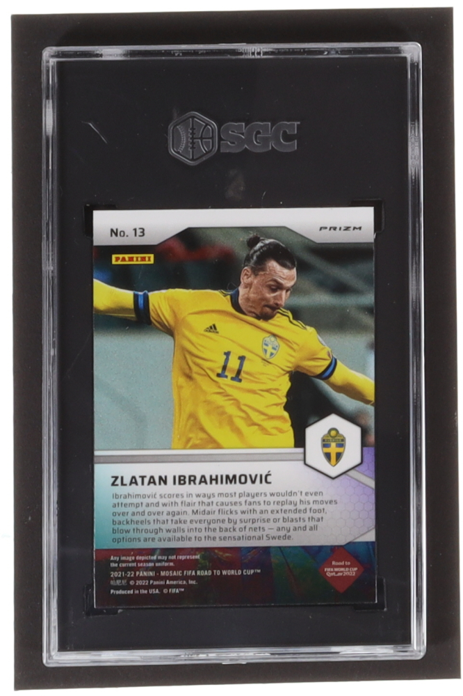 Zlatan Ibrahimovic 2021-22 Panini Mosaic Road to the FIFA World Cup Qatar Pitch Masters Mosaic ...