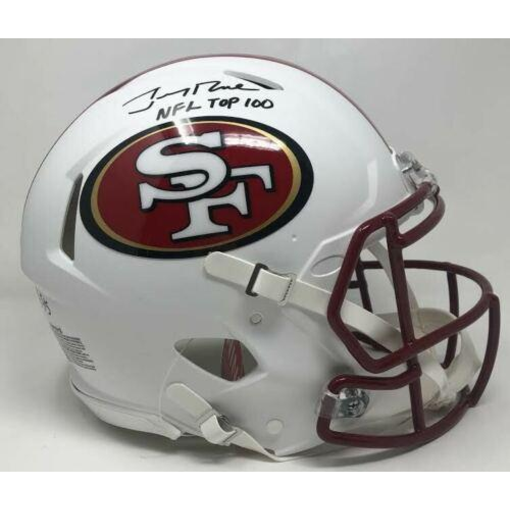 Jerry Rice Signed LE 49ers Authentic On-Field Matte White Full Size ...