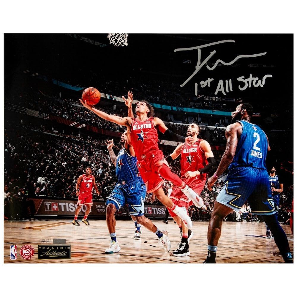 Trae Young Signed LE Hawks 16x20 Photo Inscribed "1st All Star" (Panini ...