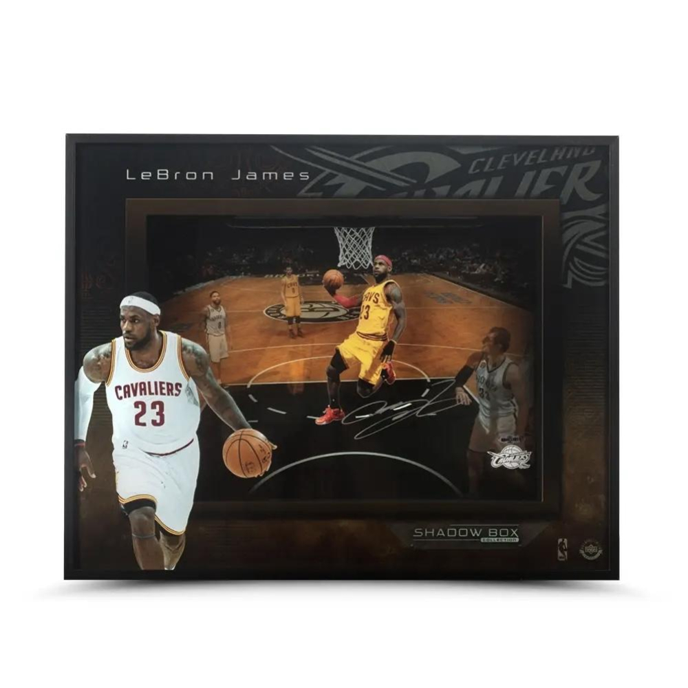 LeBron James Signed LE Cavaliers "Liftoff" Custom Framed Shadowbox ...