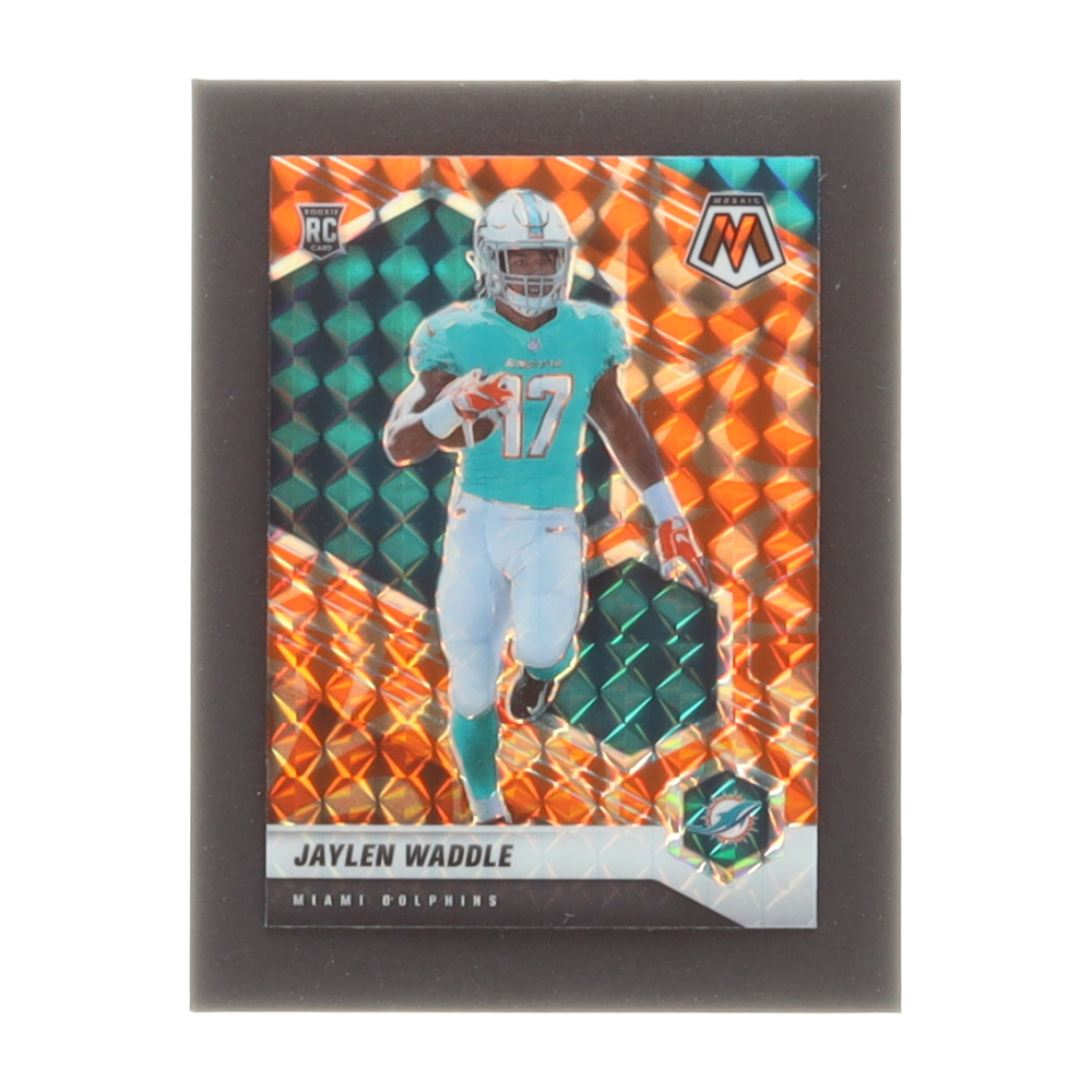 Jaylen Waddle 2021 Panini Mosaic Mosaic Reactive Orange #308 RC ...