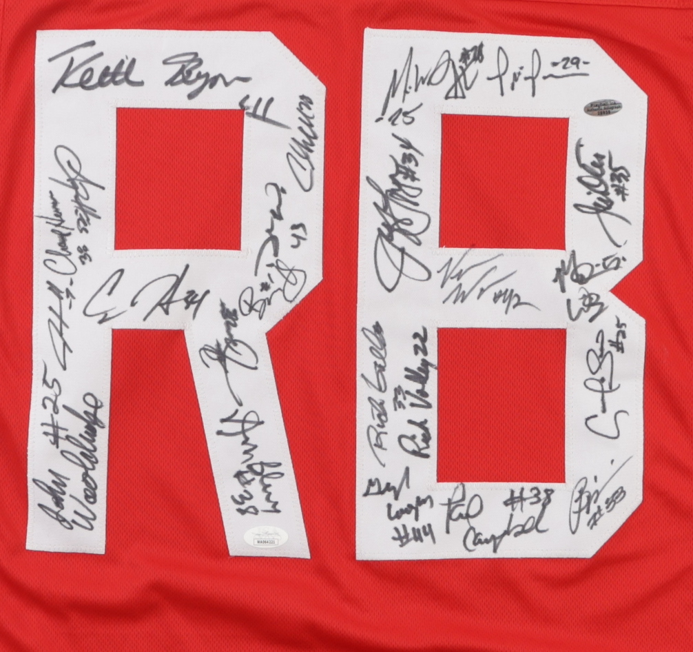 "Running Backs of The Shoe" Jersey Signed by (23) with Tim Spencer ...