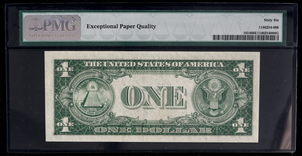 1935-E $1 Blue Seal Silver Certificate Bank Note (PMG Gem Uncirculated ...