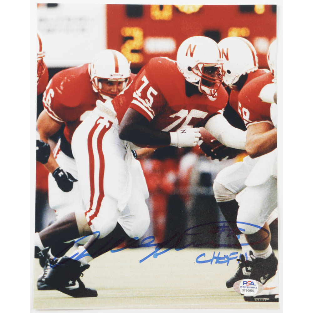 Will Shields Signed Nebraska Cornhuskers 8x10 Photo Inscribed "CHOF 11 ...