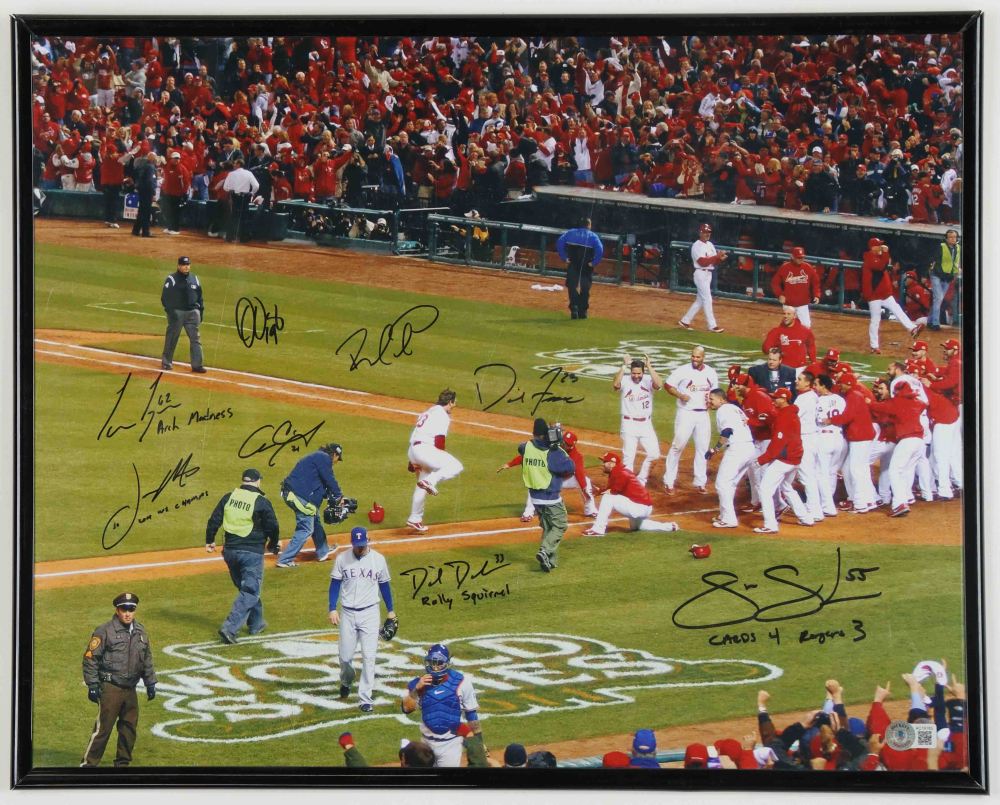 2011 Cardinals 16x20 Photo Team-Signed by (8) with David Freese, Skip ...