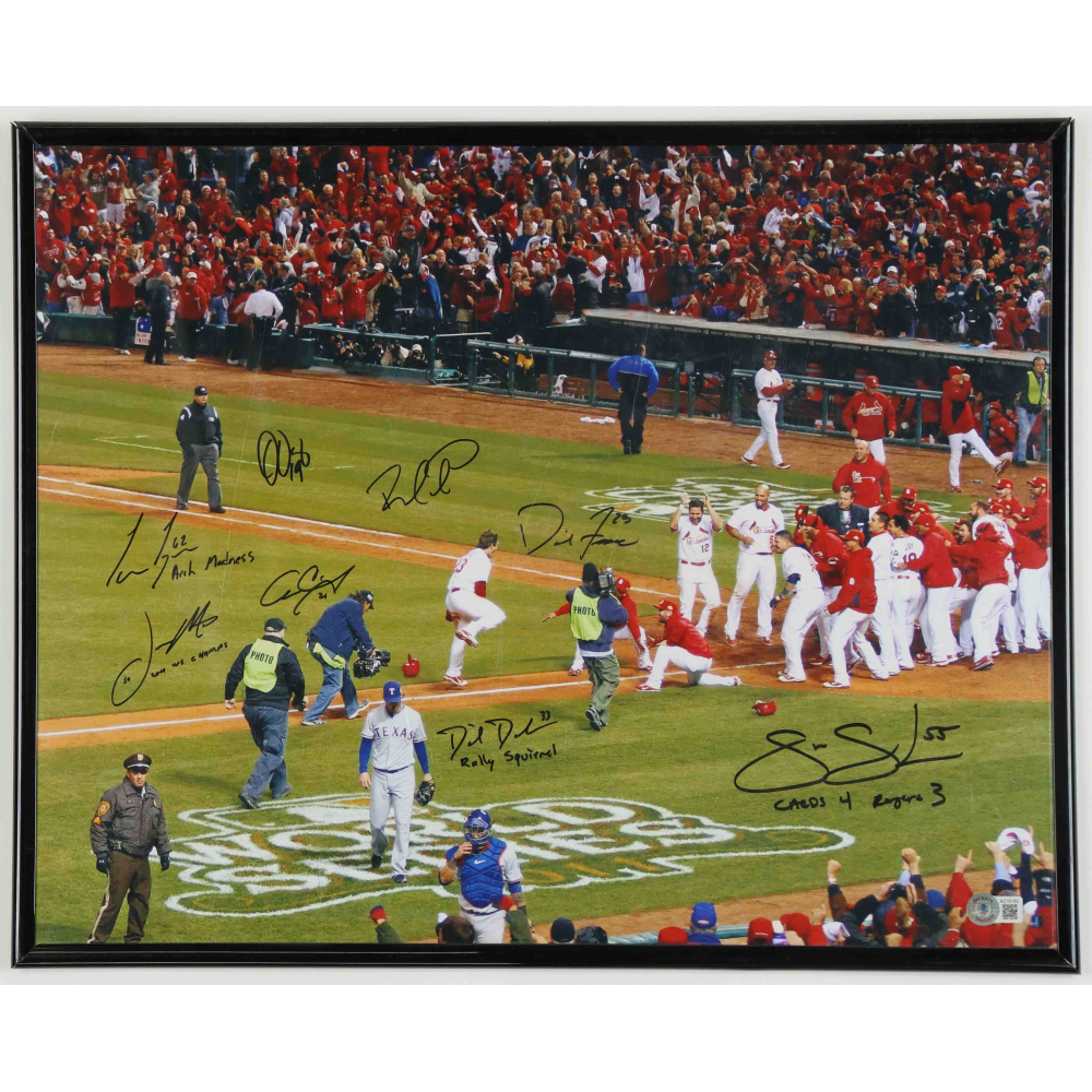 2011 Cardinals 16x20 Photo Team-Signed by (8) with David Freese, Skip ...