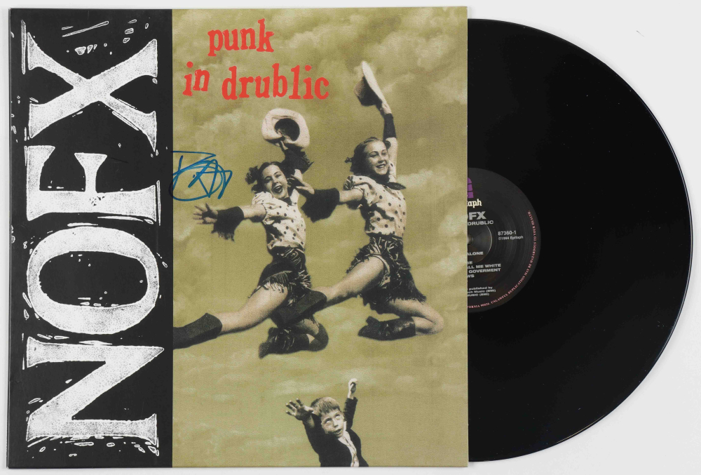 Fat Mike Signed NOFX "Punk in Drublic" Vinyl Record Album (Beckett ...