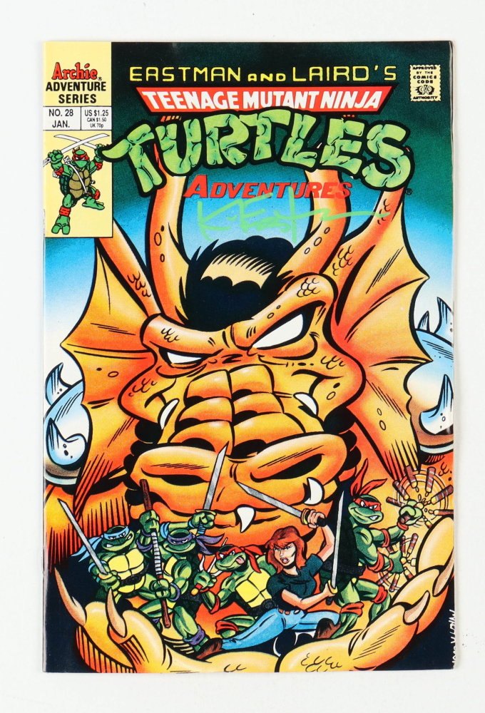 Kevin Eastman Signed "Teenage Mutant Ninja Turtles" Issue #18 Archie ...