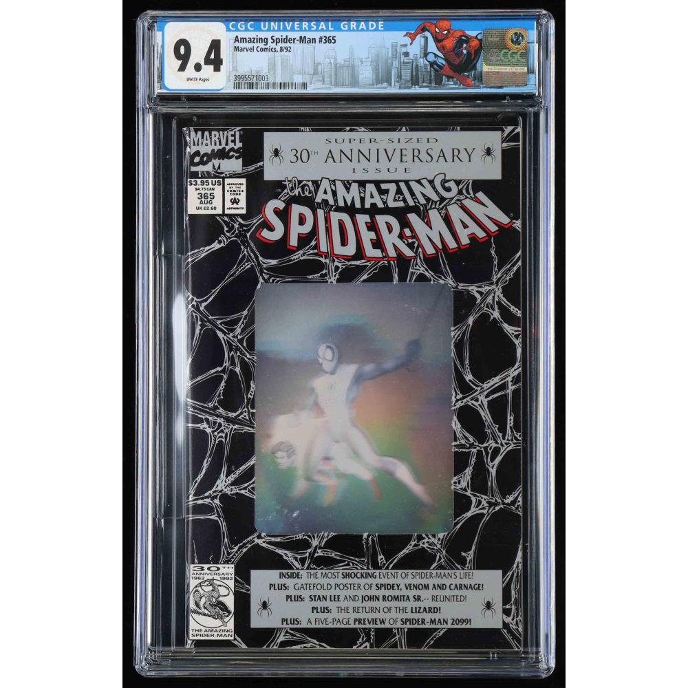 1992 The Amazing Spider Man Issue 365 Marvel Comic Book Cgc 94 Pristine Auction