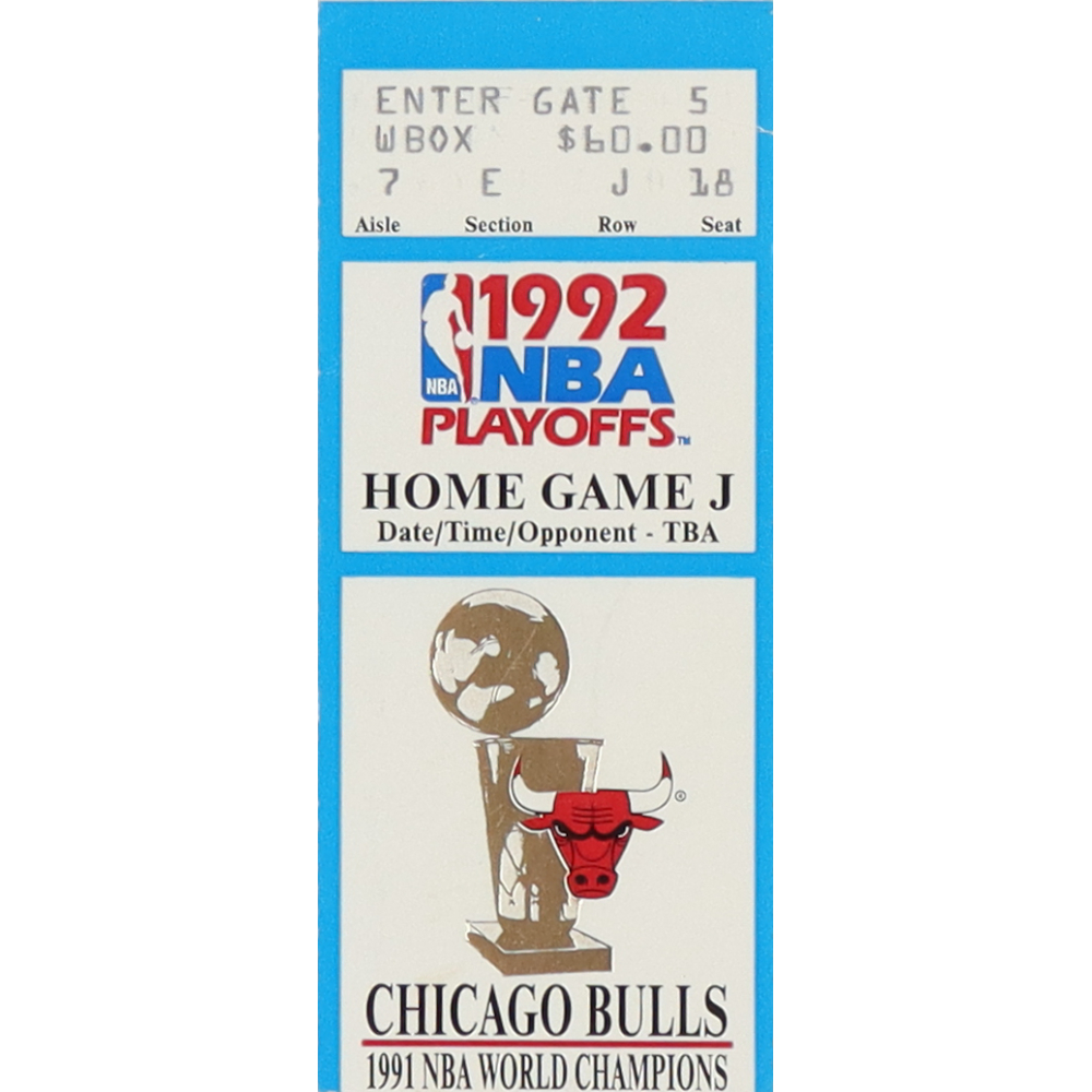 Bulls 1992 NBA Playoffs Ticket | Pristine Auction