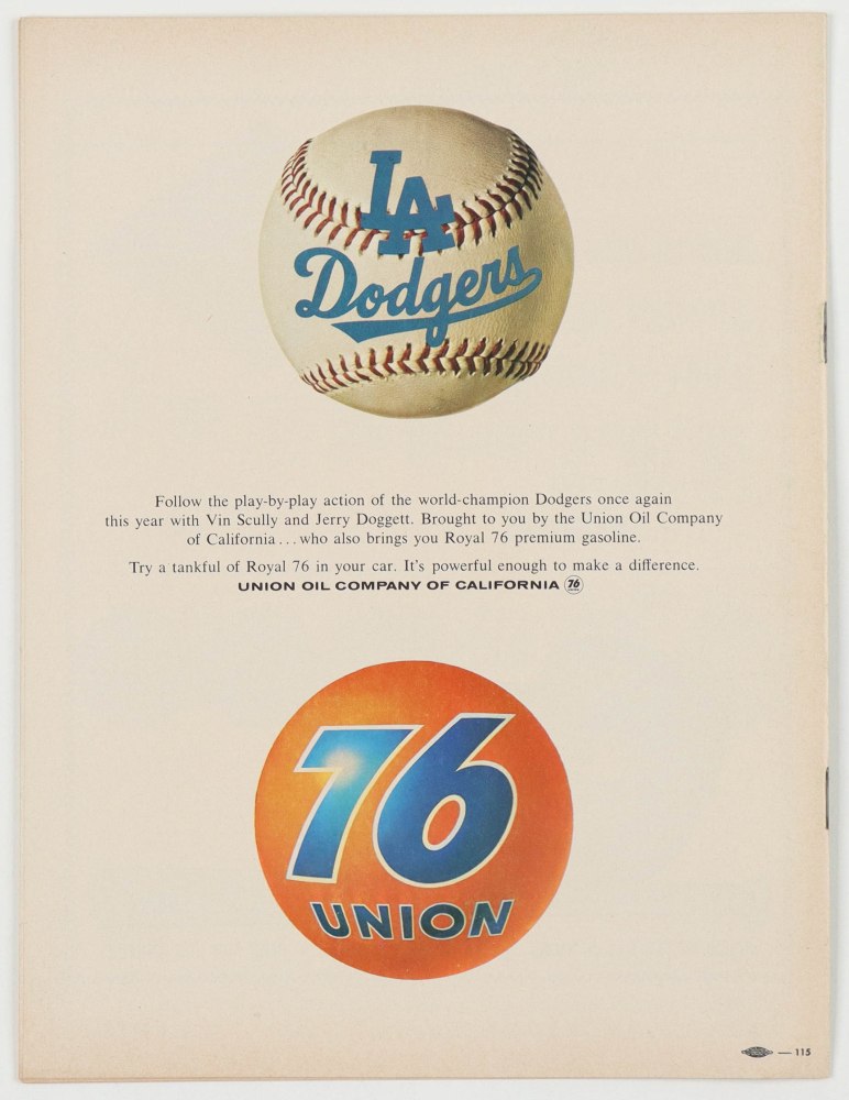 Vintage 1966 Dodgers Program & Score Card | Pristine Auction