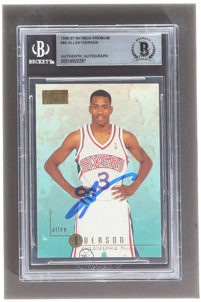 Allen Iverson Signed 1996-97 SkyBox Premium #85 RC (BGS) | Pristine Auction
