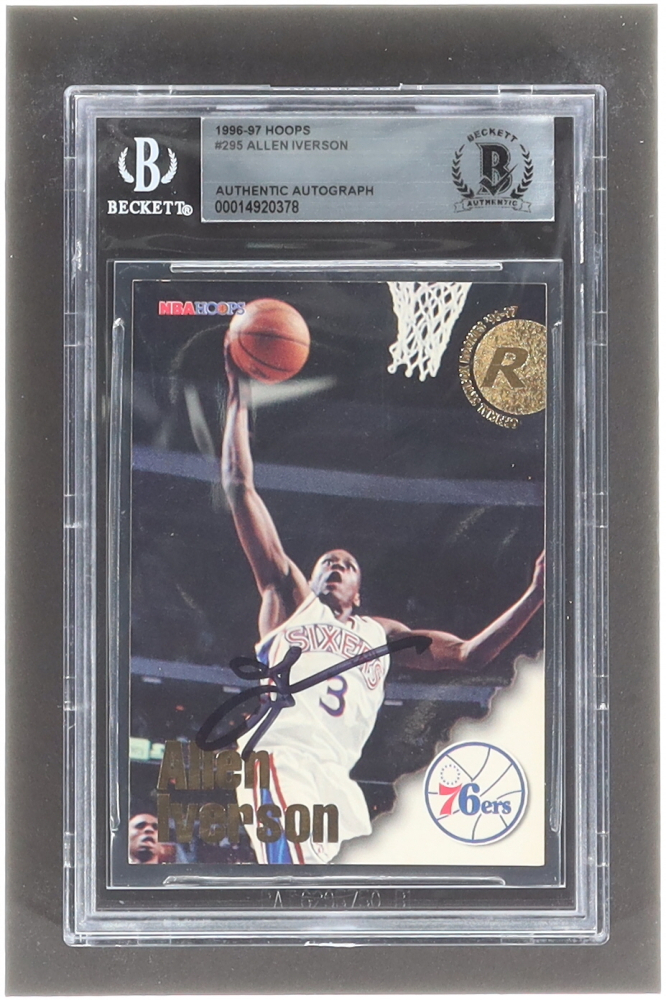 Allen Iverson Signed 1996-97 Hoops #295 RC (BGS) | Pristine Auction