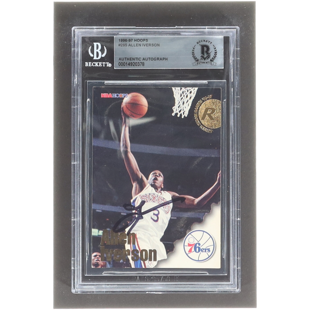 Allen Iverson Signed 1996-97 Hoops #295 RC (BGS) | Pristine Auction