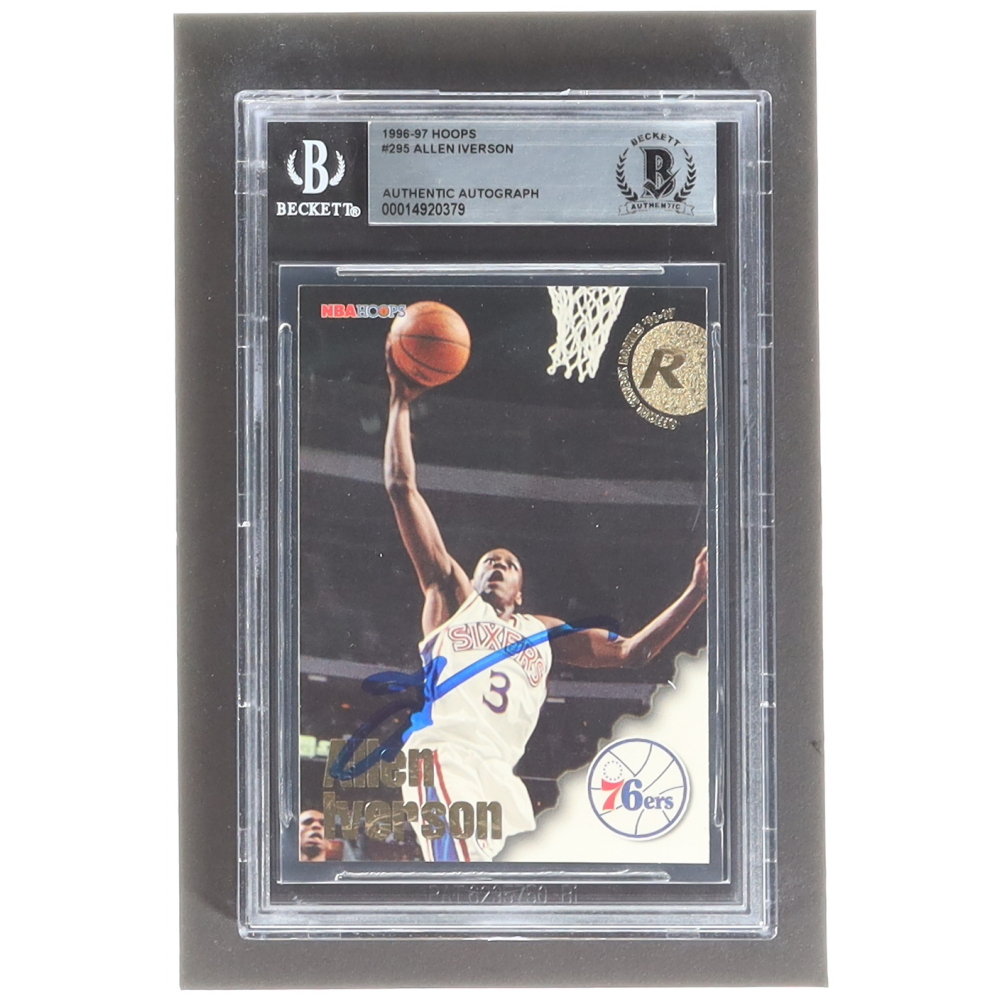 Allen Iverson Signed 1996-97 Hoops #295 RC (BGS) | Pristine Auction