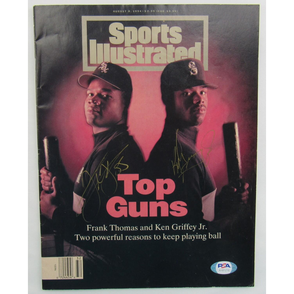 Ken Griffey Jr. & Frank Thomas Signed 1994 Sports Illustrated Magazine ...
