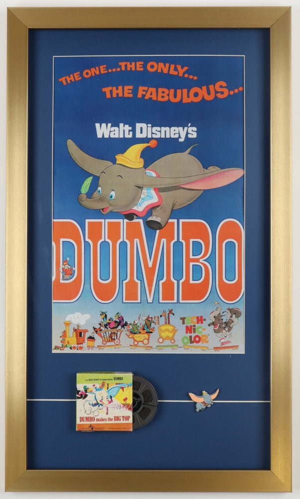 Disney "Dumbo" Custom Framed 8MM Film Display with Movie Pin | Pristine ...