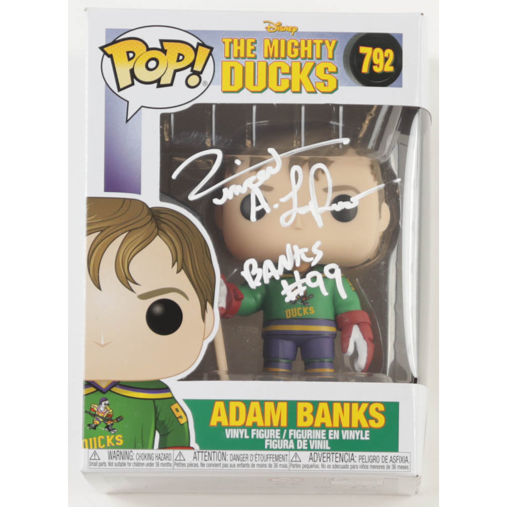Vincent Larusso Signed "The Mighty Ducks" #792 Adam Banks Funko Pop ...