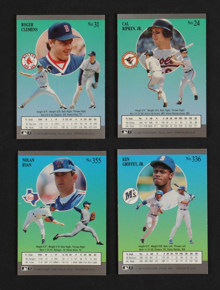 1991 Ultra Baseball Complete Set of (400) Cards with Ken Griffey Jr ...