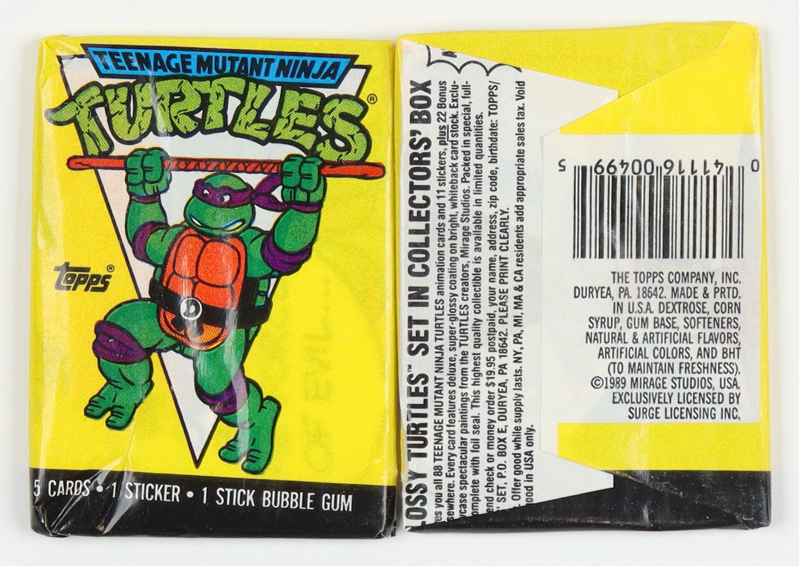 1989 Topps Teenage Mutant Ninja Turtles (TMNT) Series 1 Wax Box with ...
