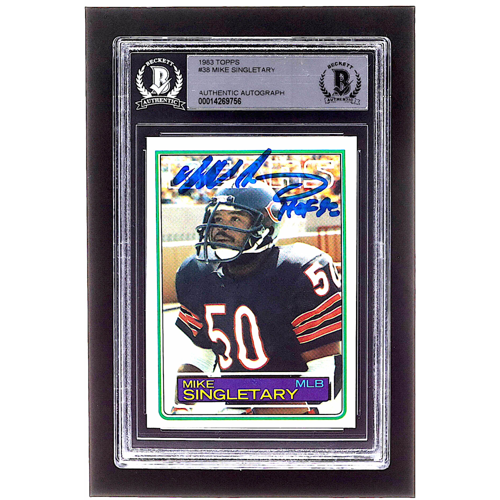 Mike Singletary Signed 1983 Topps #38 RC Inscribed "HOF 98" (BGS ...