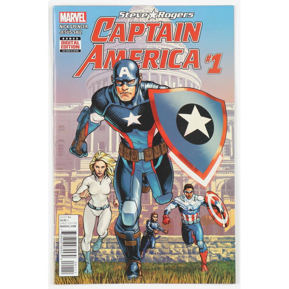 Steve Rogers Captain America Issue #1 Marvel Comic Book (2016 ...