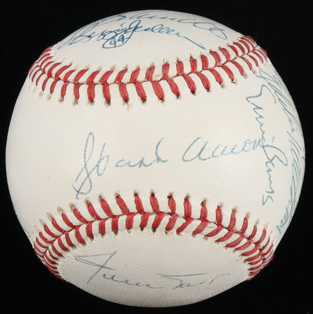 "500 Home Run Club" ONL Baseball Signed by (9) with Hank Aaron, Willie ...