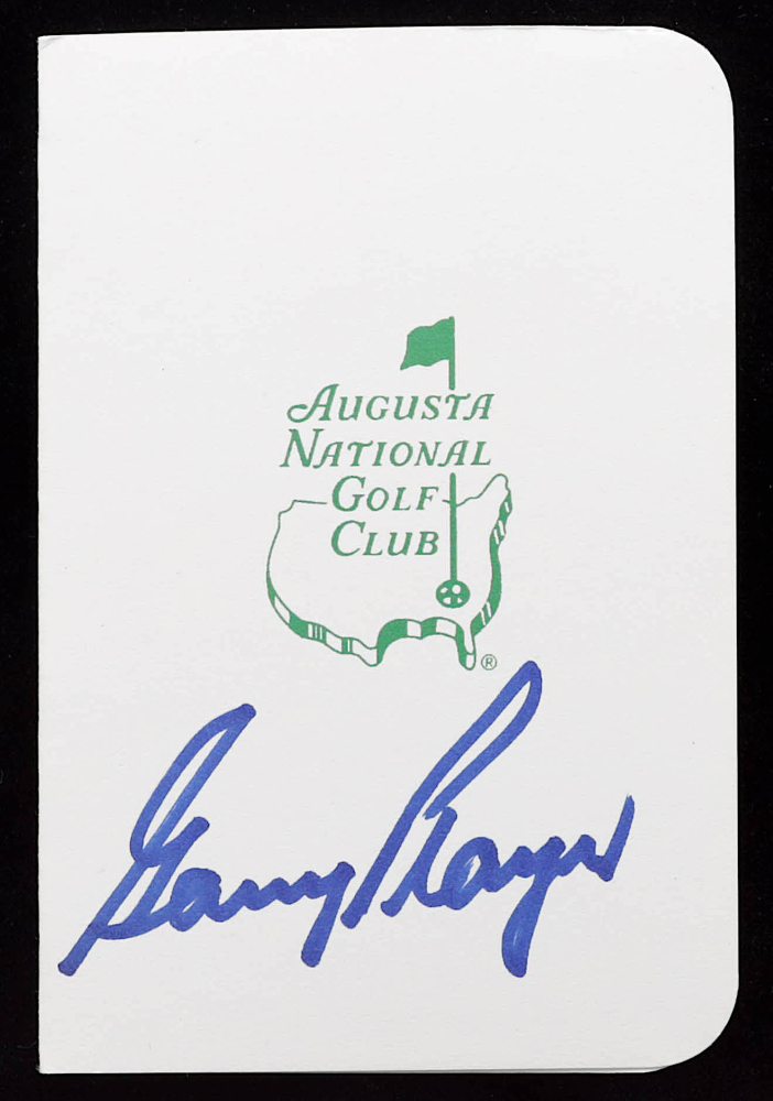 Gary Player Signed Masters Augusta National Golf Club Scorecard (JSA ...