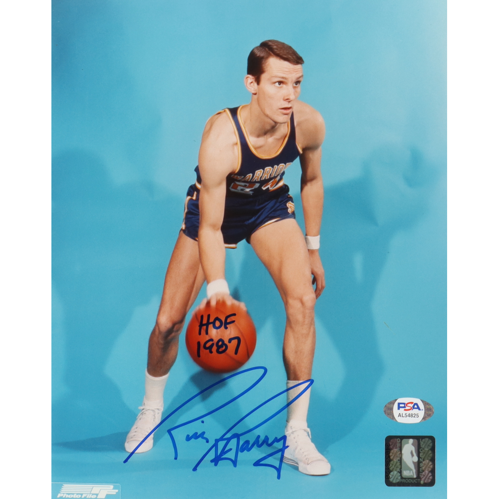 Rick Barry Signed Warriors 8x10 Photo Inscribed "HOF 1987" (PSA ...