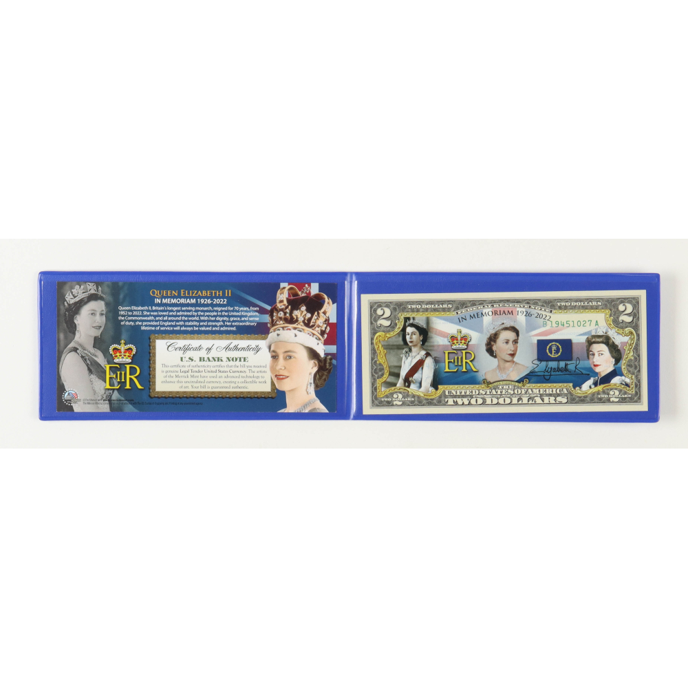 Queen Elizabeth II Genuine Legal Tender Colorized U.S. $2.00 Two Dollar ...