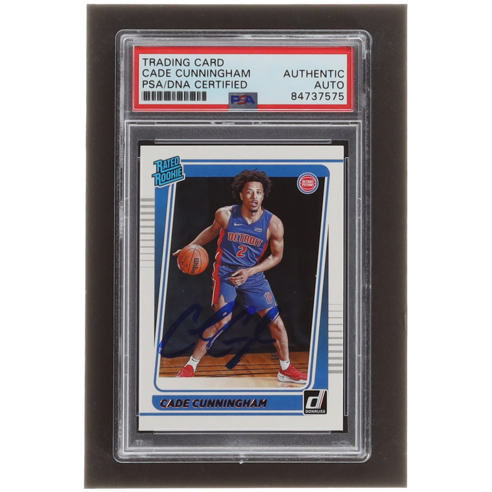 Cade Cunningham Signed 2021-22 Donruss #211 RR RC (PSA) | Pristine Auction