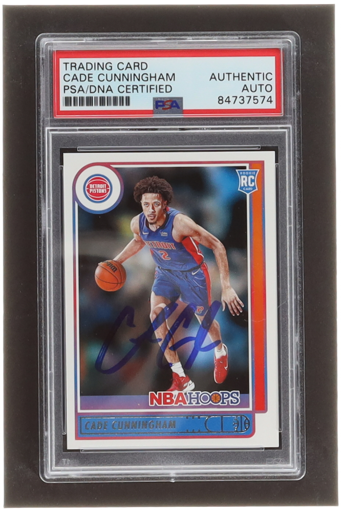 Cade Cunningham Signed 2021-22 Hoops #201 RC (PSA) | Pristine Auction