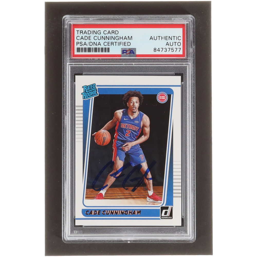 Cade Cunningham Signed 2021-22 Donruss #211 RR RC (PSA) | Pristine Auction