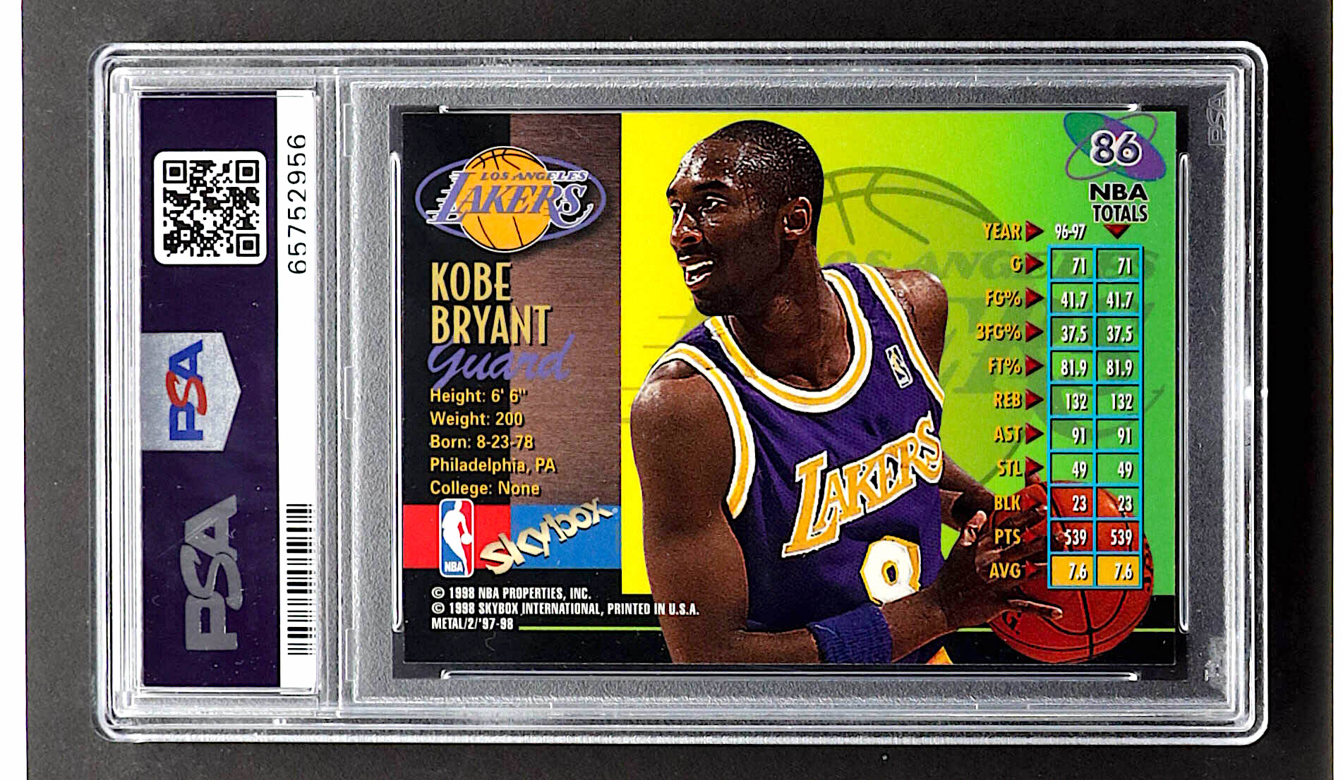 Kobe Bryant 1997-98 Metal Universe Championship #86 (PSA 8) | Pristine Auction