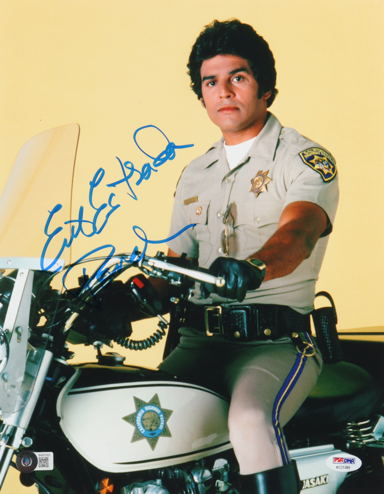 Erik Estrada Signed "CHiPs" 11x14 Photo Inscribed "Ponch" (Beckett ...