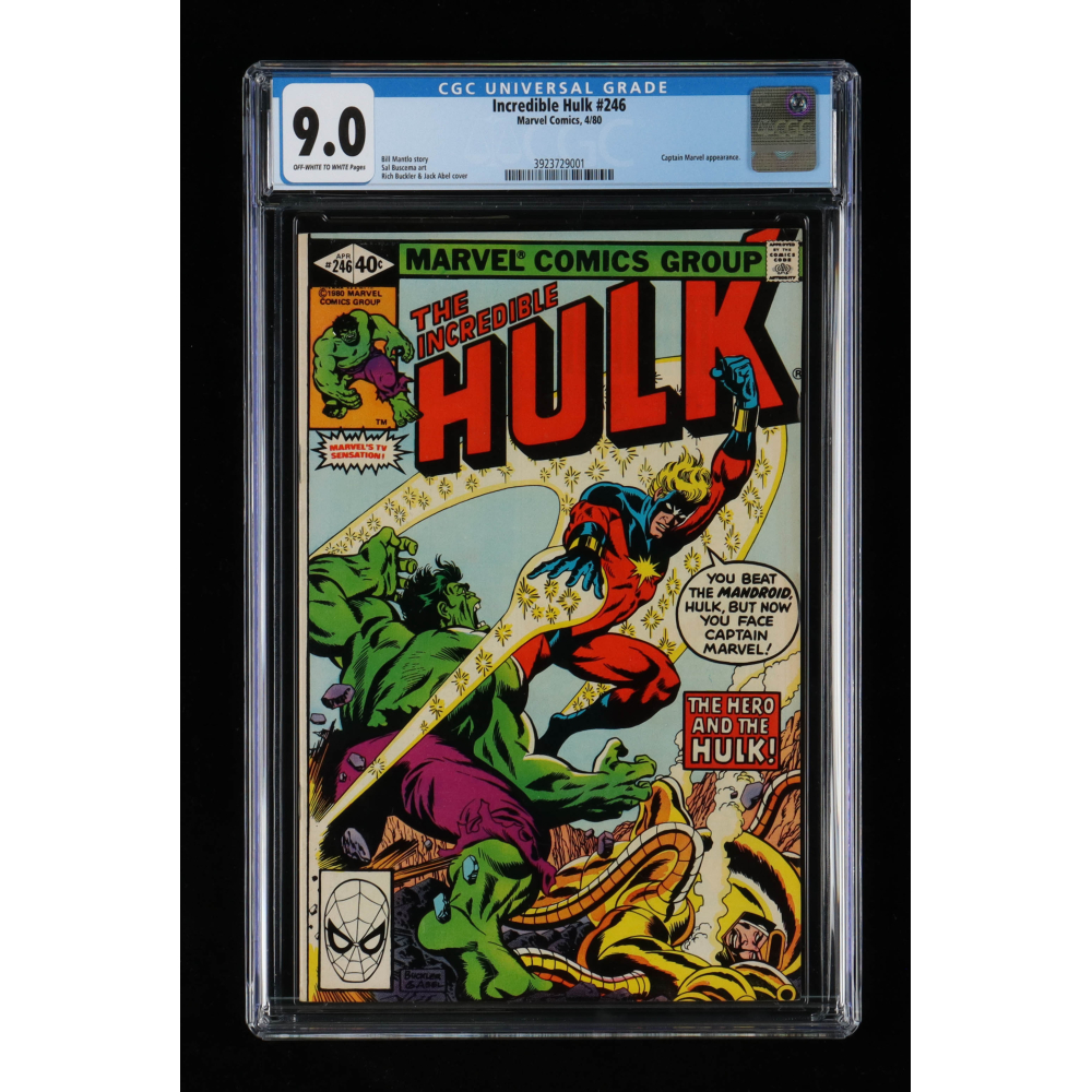1980 "The Incredible Hulk" Issue #246B Marvel Comic Book (CGC 9 ...