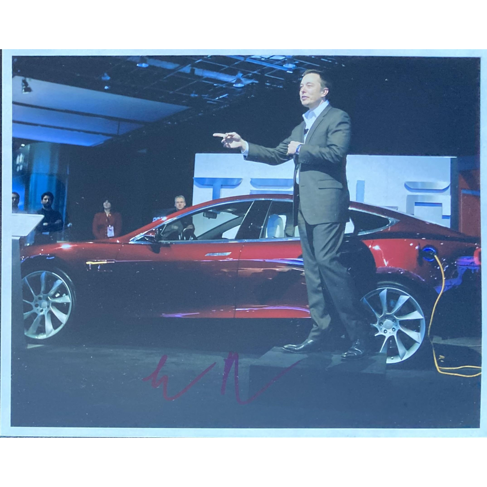 Elon Musk Signed 8x10 Tesla Photo (JSA LOA) | Pristine Auction