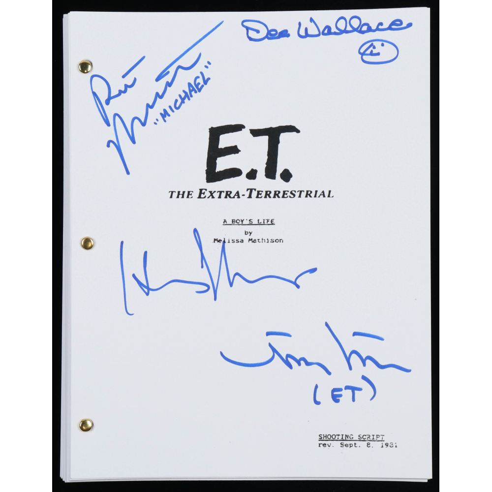 "E.T. The Extra-Terrestrial" Movie Script Signed By (4) with Dee ...