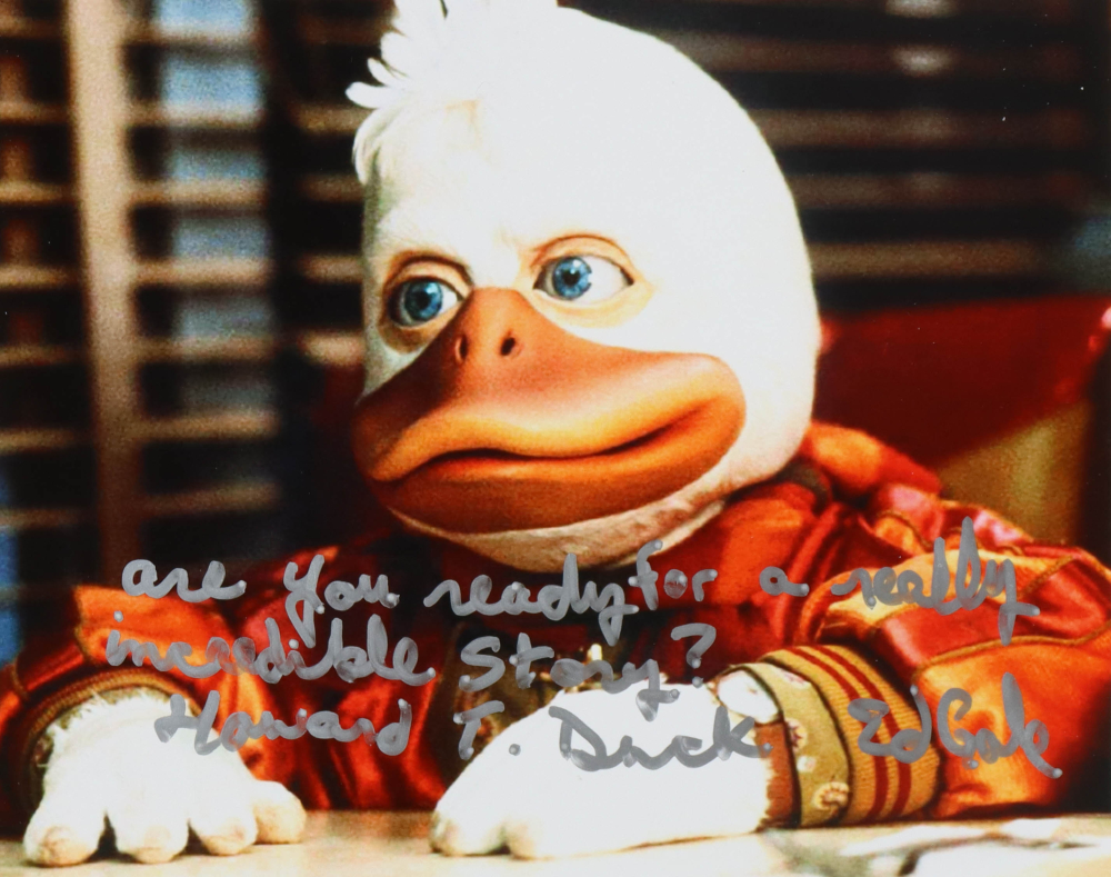 Ed Gale Signed "Howard the Duck" 8x10 Photo Inscribed "Are you ready ...