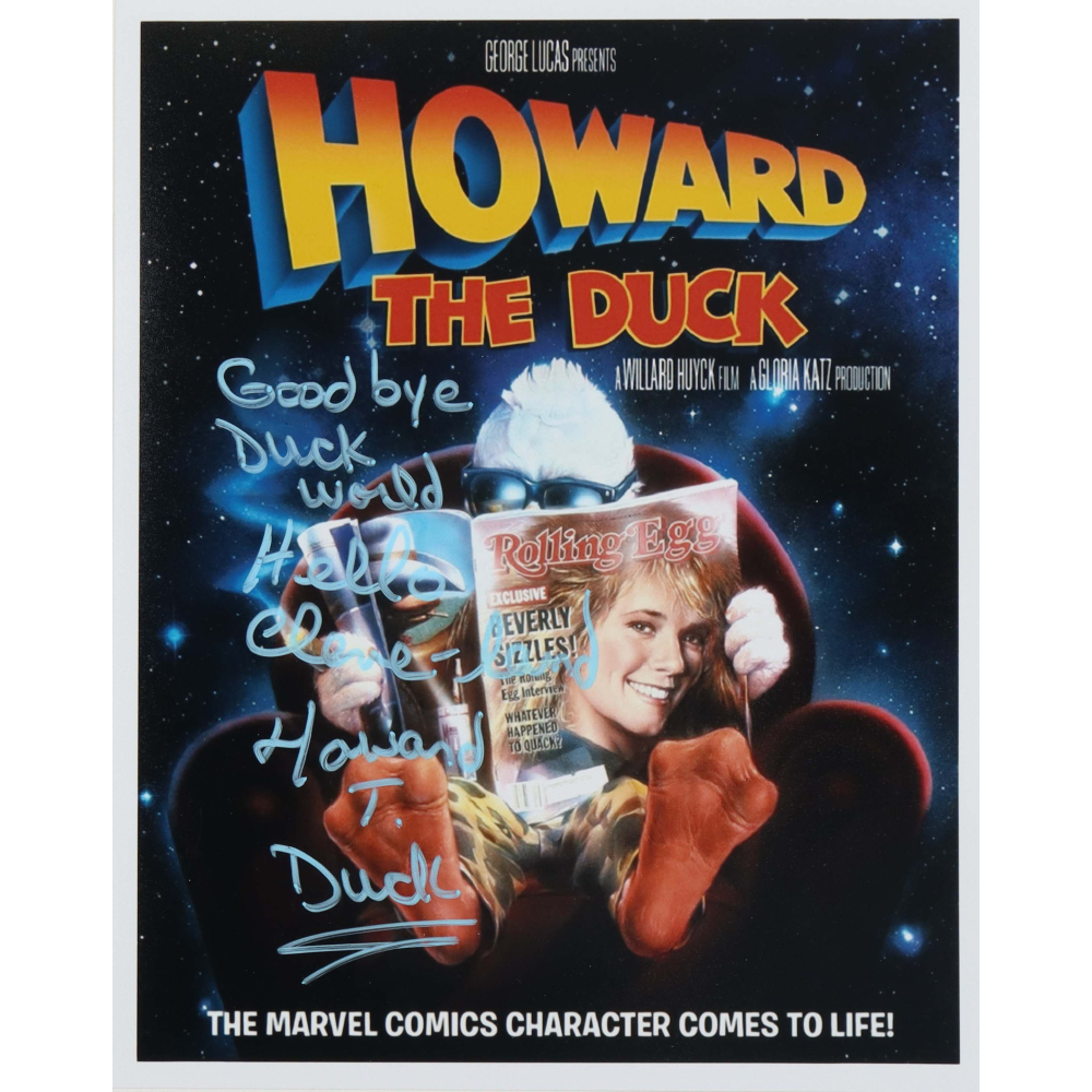 Ed Gale Signed "Howard the Duck" 8x10 Photo Inscribed "Goodbye Duck ...