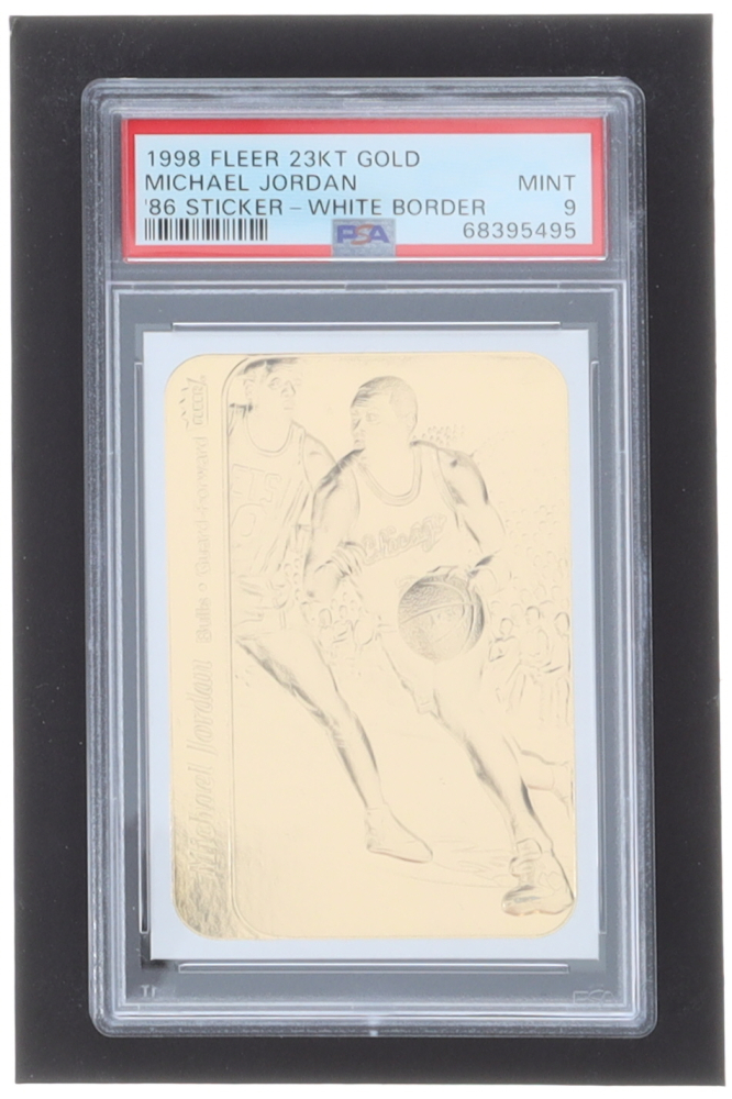 Michael Jordan 1998 Fleer 23KT Gold '86 Sticker #13860 (PSA 9 ...