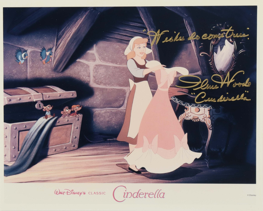 Ilene Woods Signed "Cinderella" 8x10 Photo Inscribed "Wishes do come ...