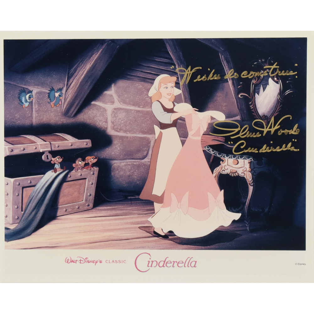 Ilene Woods Signed "Cinderella" 8x10 Photo Inscribed "Wishes do come ...