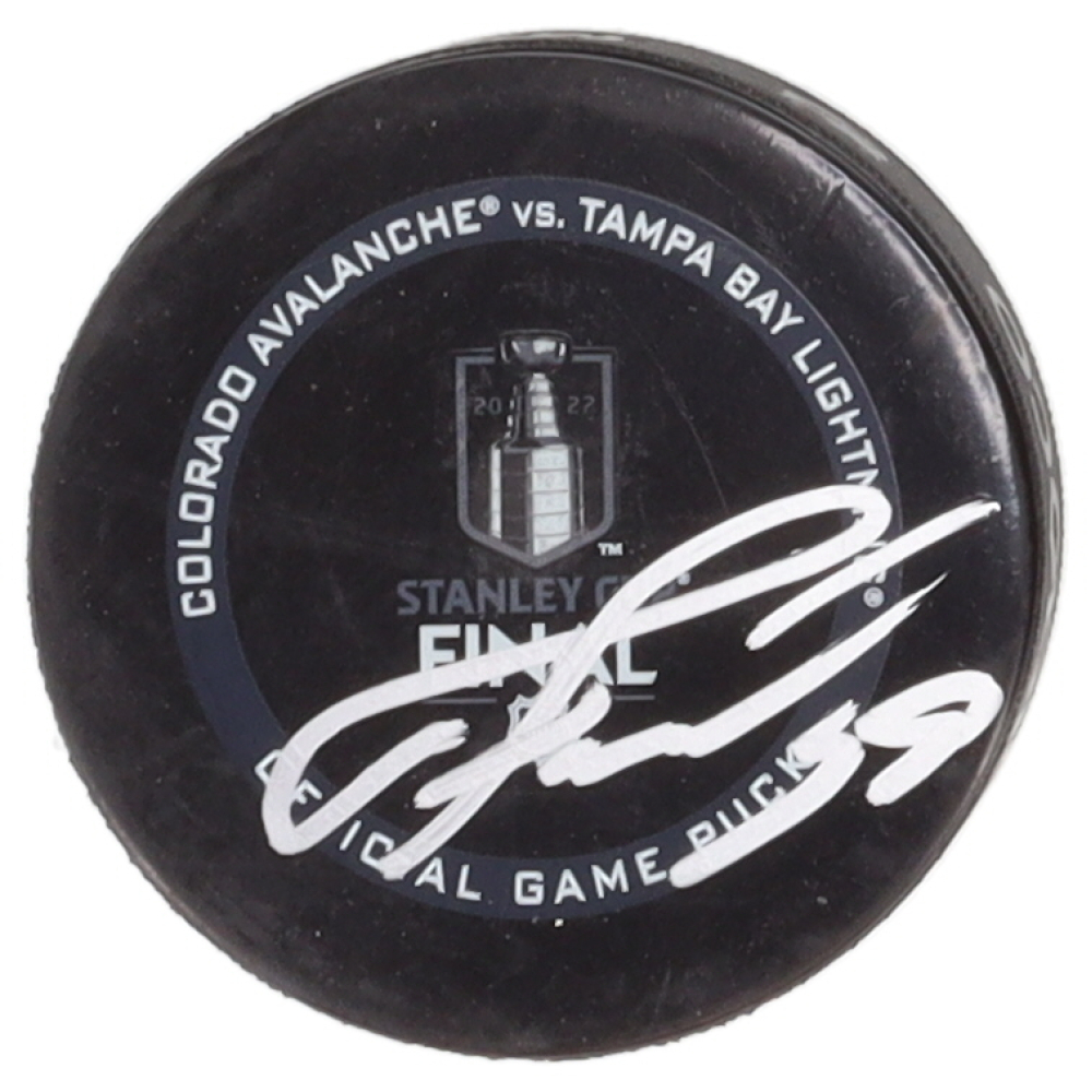 Pavel Francouz Signed 2022 Stanley Cup Final Logo Hockey Puck (JSA ...