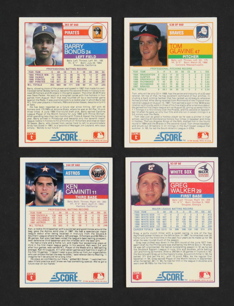1988 Score Complete Set of (660) Baseball Cards | Pristine Auction