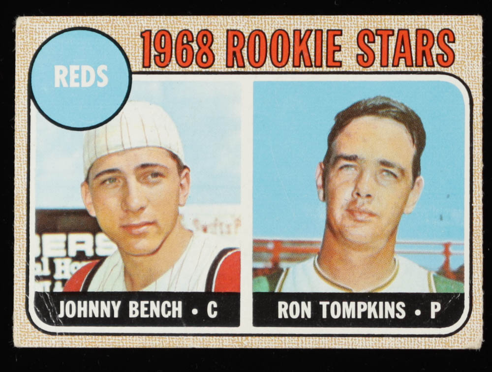 Johnny Bench / Ron Tompkins 1968 Topps #247A Rookie Stars RC | Pristine ...