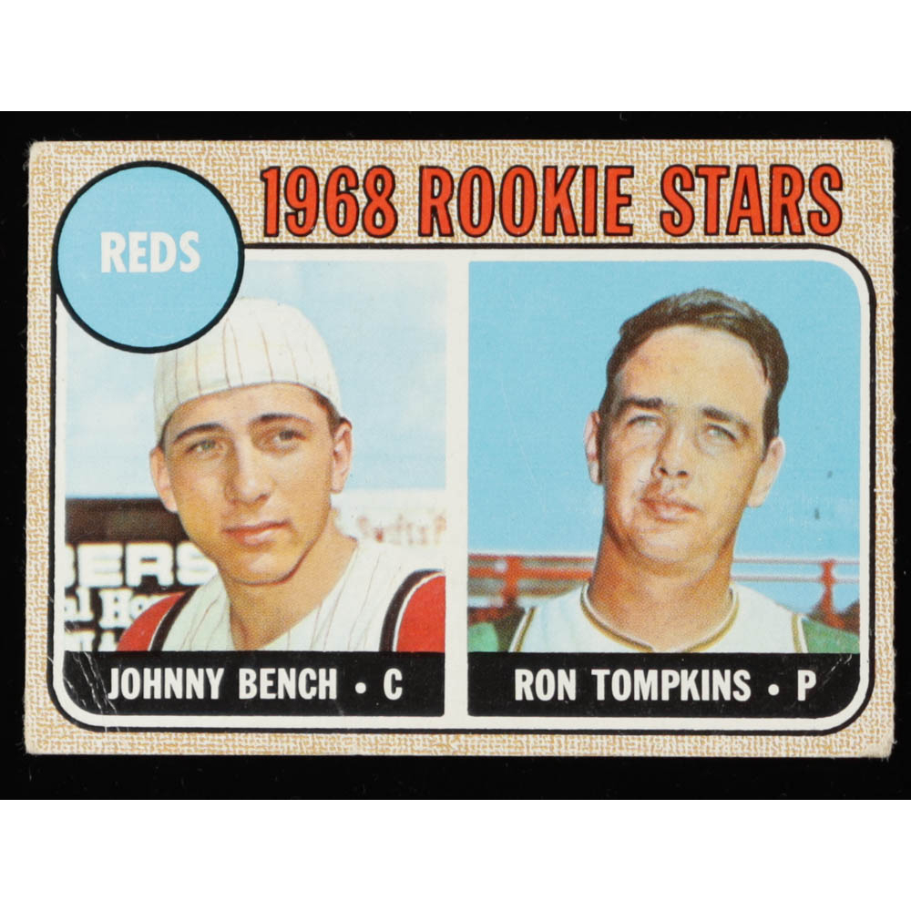 Johnny Bench / Ron Tompkins 1968 Topps #247A Rookie Stars RC | Pristine ...