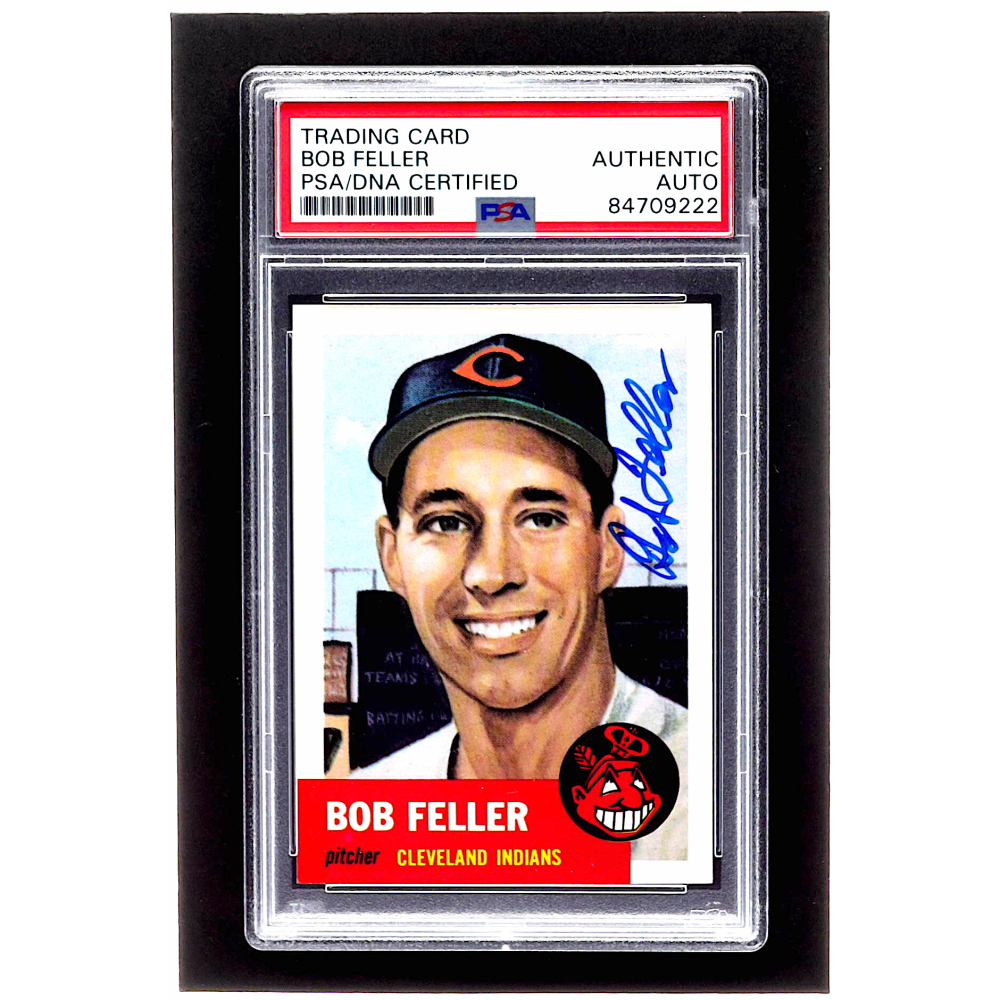 Bob Feller Signed 1991 Topps Archives '53 #54 (PSA) | Pristine Auction