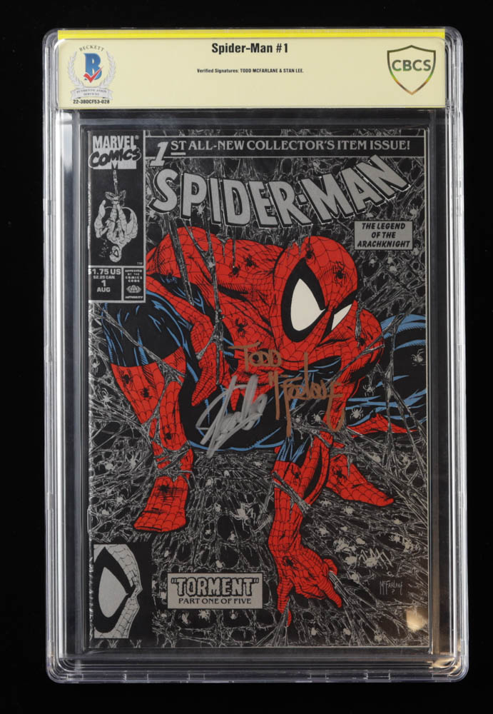 Todd McFarlane & Stan Lee Signed 1990 "Spider-man: Torment" Issue #1 Silver Edition Marvel Comic ...