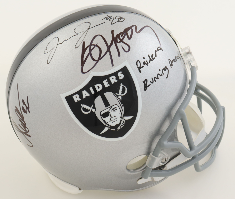 Josh Jacobs, Bo Jackson & Marcus Allen Signed Raiders Full-Size Speed ...